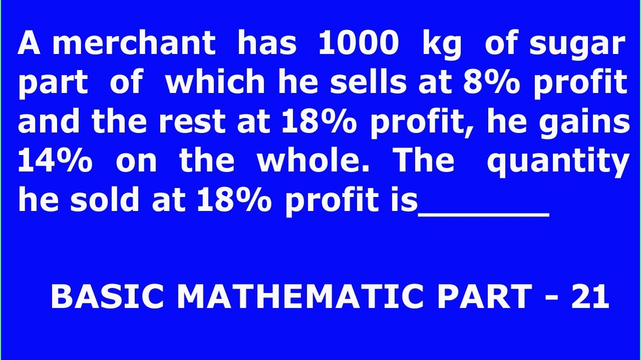 Basic Mathematics for all competitive exams: Lesson No. 21 - YouTube