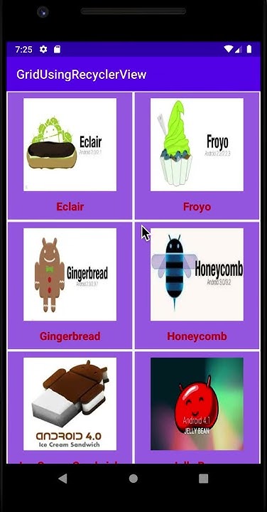 Android GridLayoutManager Example With RecyclerView - YouTube