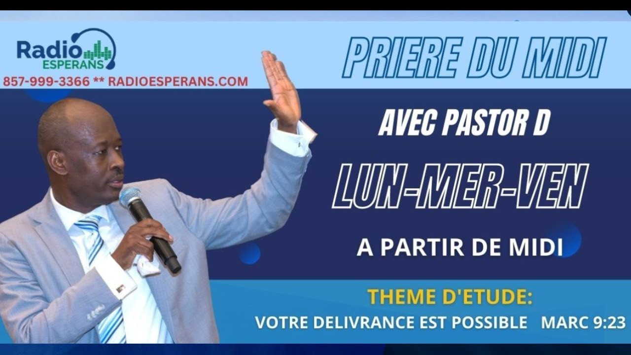 PRIERE DU MIDI AVEC PASTOR D - YouTube
