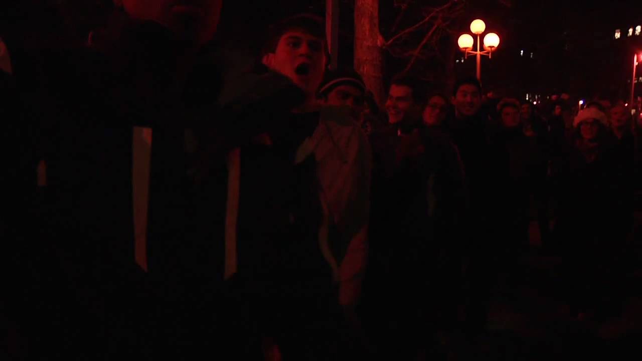 angry man yelling at protesters during the take back nyu protest - YouTube