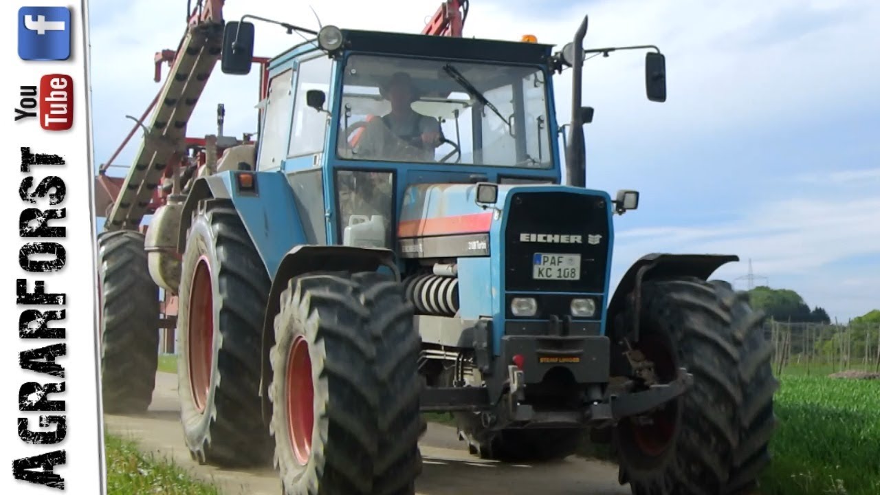 SOUND - Eicher 3108 Turbo spritzt Kartoffeln! - YouTube