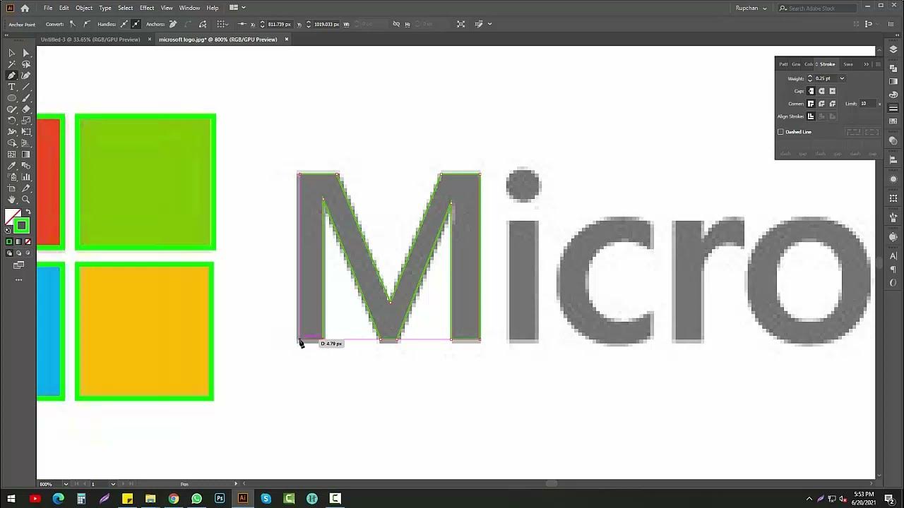 How to do raster to vector logo conversion in Adobe Illustrator CC ...
