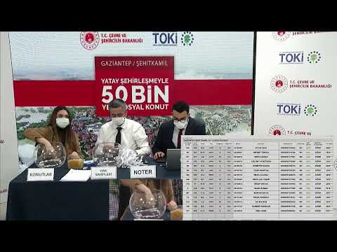 50 Bin Yeni Sosyal Konut Kapsamında Gaziantep Şehitkamil Kurası Başlıyor