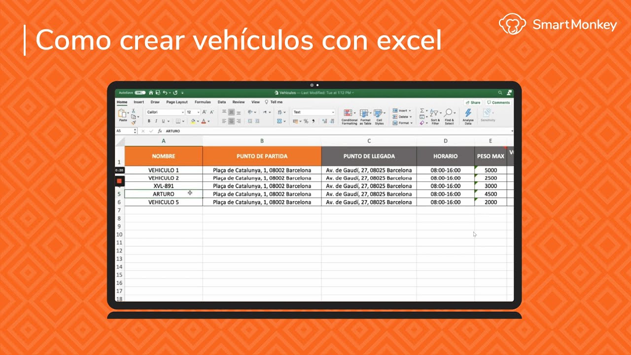 Como crear vehículos con excel - YouTube