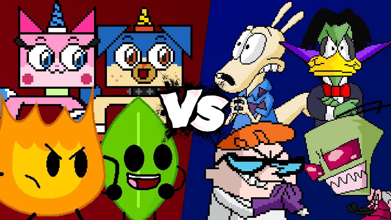 MUGEN Battle - Firey/Leafy/Unikitty/Puppycorn vs Rocko/Count Duckula ...