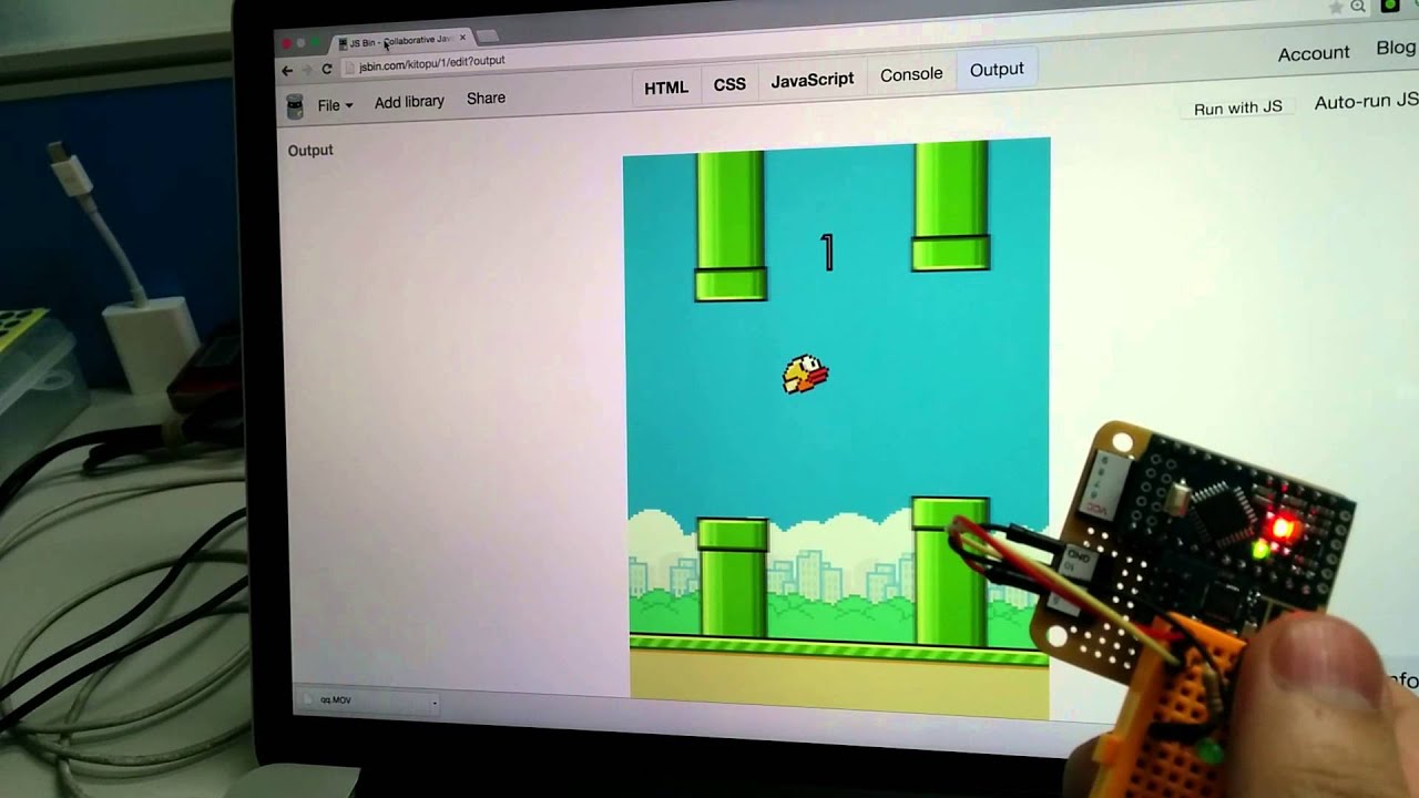 Webduino - Flappy Bird (Button) - YouTube