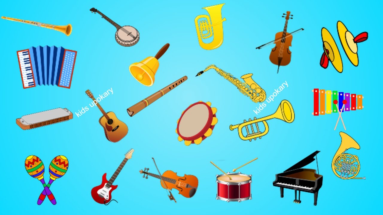 Kids vocabulary | Musical Instruments video | Instruments Name ...