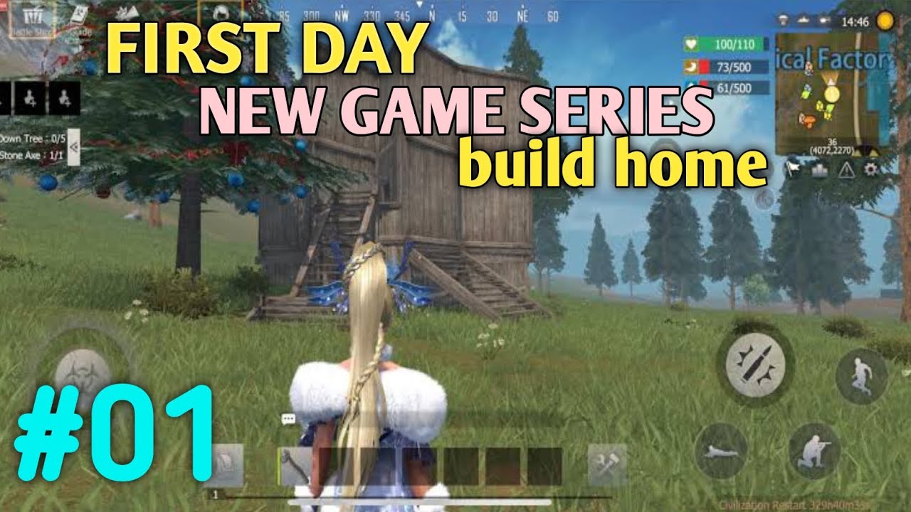 First Day Building My House In A Game! - YouTube