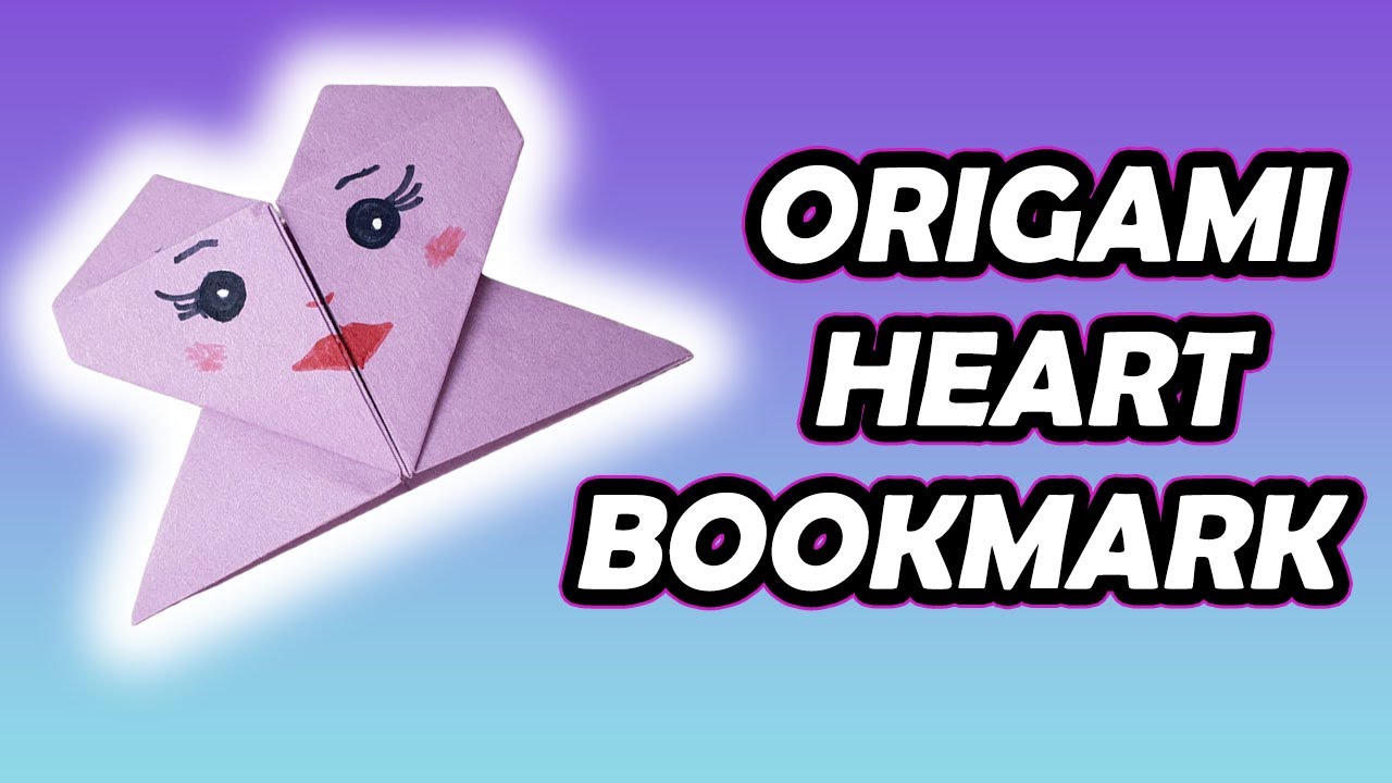 Super easy and nice origami heart corner bookmark // #origamimentor - YouTube