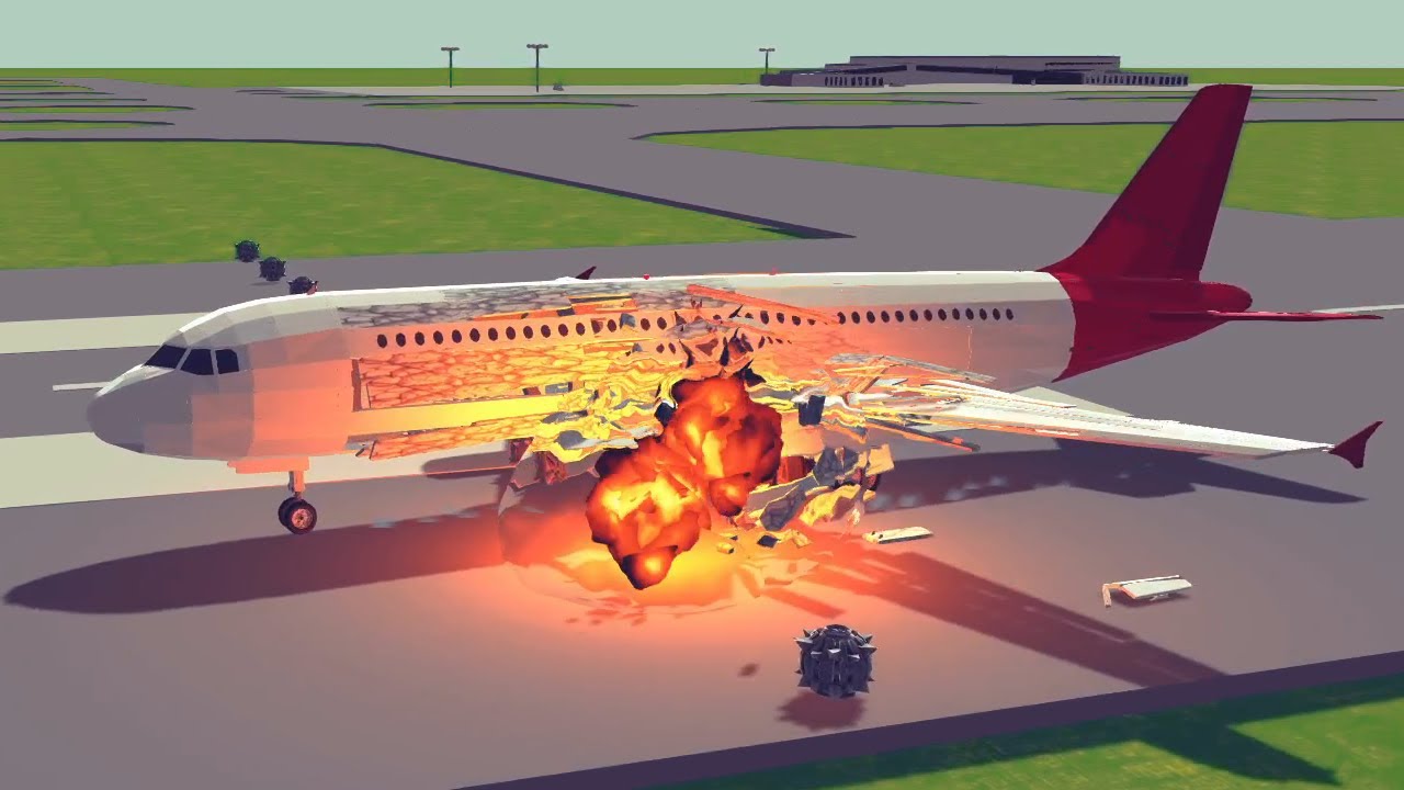 Airplane Explosion & Shootdowns #6 | Besiege - YouTube