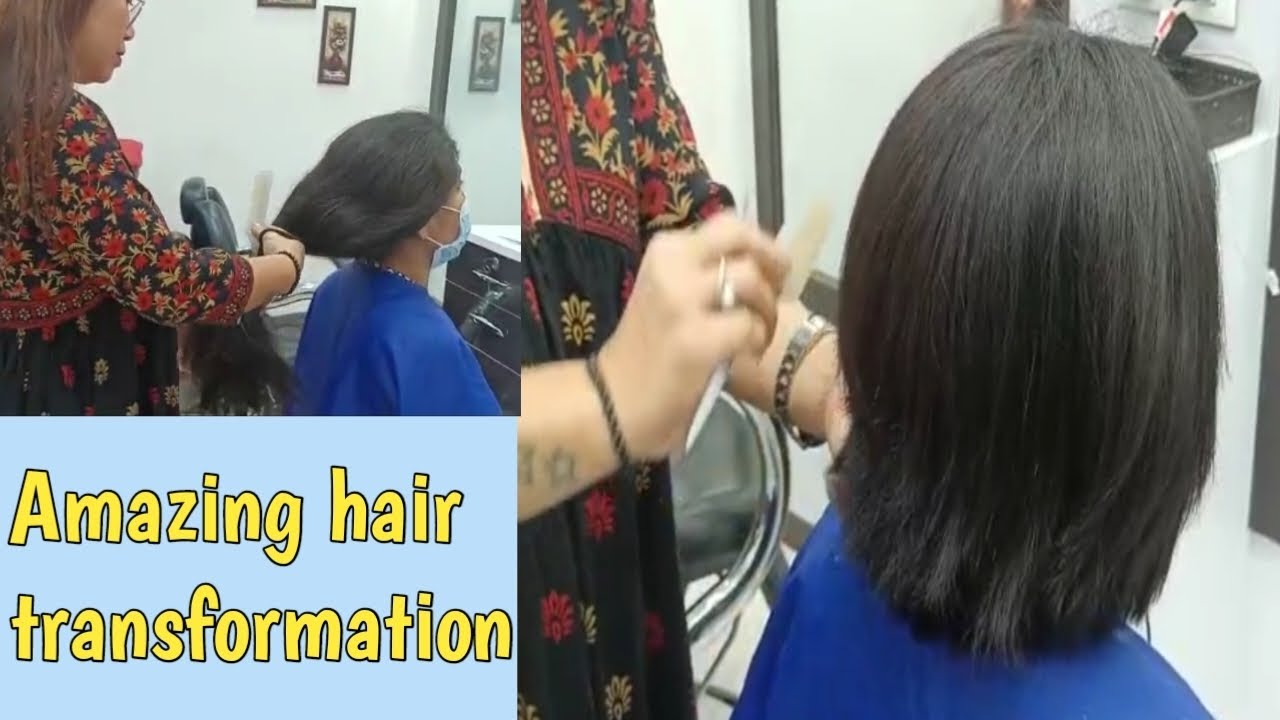 Long Hair To Short Layer Cut | Ladies Haircut In Parlour | Time-Lapse ...