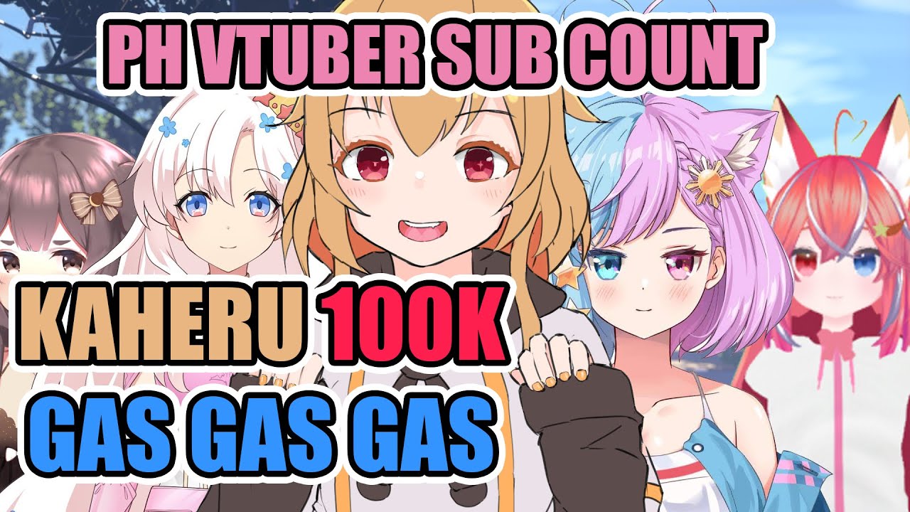 PH Vtuber Sub Count || Kaheru Gas gas gas 100K Sub || The Rise of ...