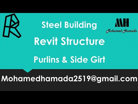 RV0_8 Purlins & Side Girt Revit Steel in Revit Structure كورس ريفيت ...