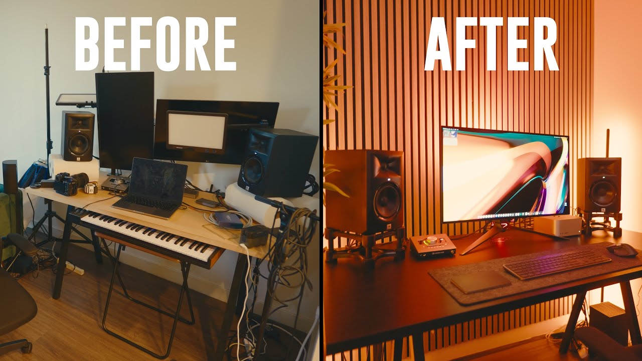 I Built MY Dream Cozy Apartment Living Room + Desk Setup - YouTube