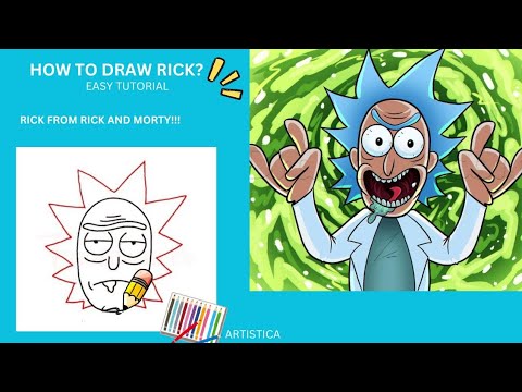 how to draw RICK from rick and morty!! easy tutorial ️ | ARTISTICA ...