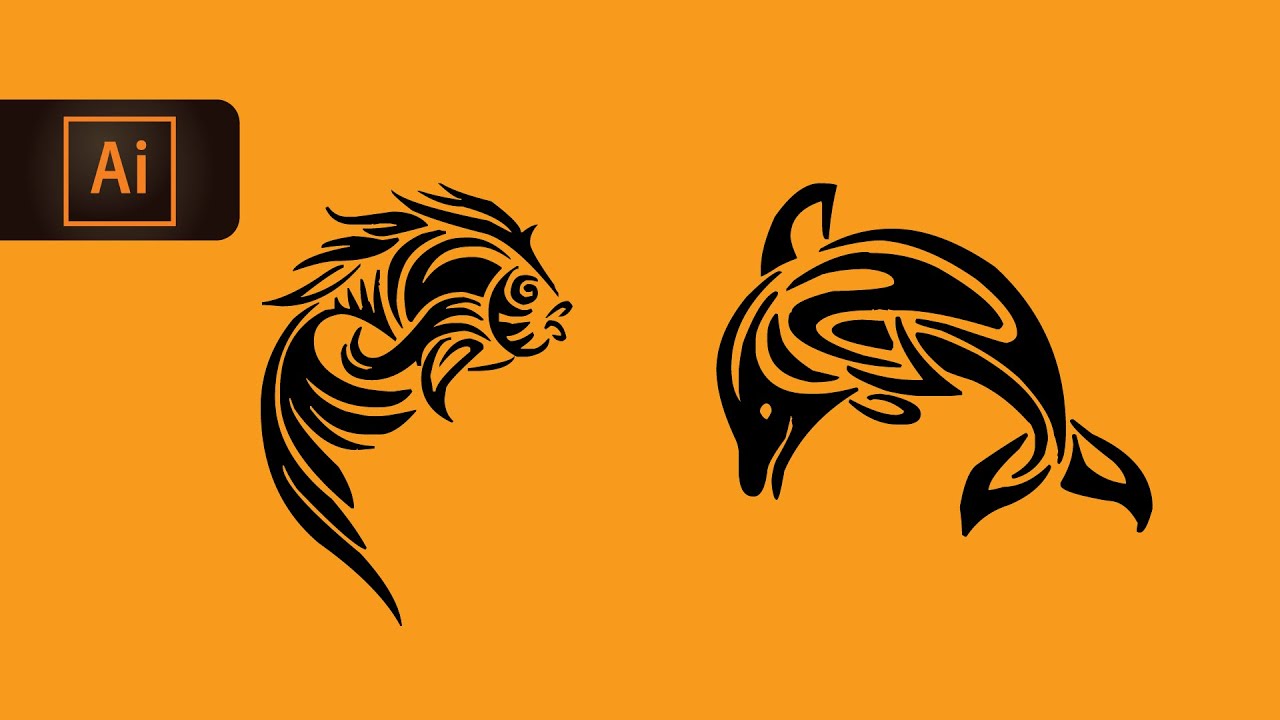 Create a Vector Fish within one minute | Illustrator Tutorial - YouTube