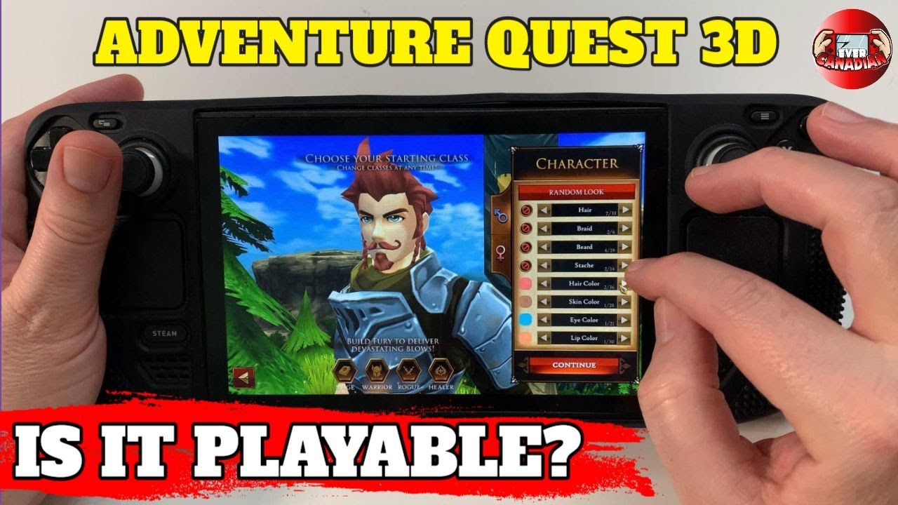 Adventure Quest 3D on Steam Deck - Is this MMORPG Playable? - YouTube
