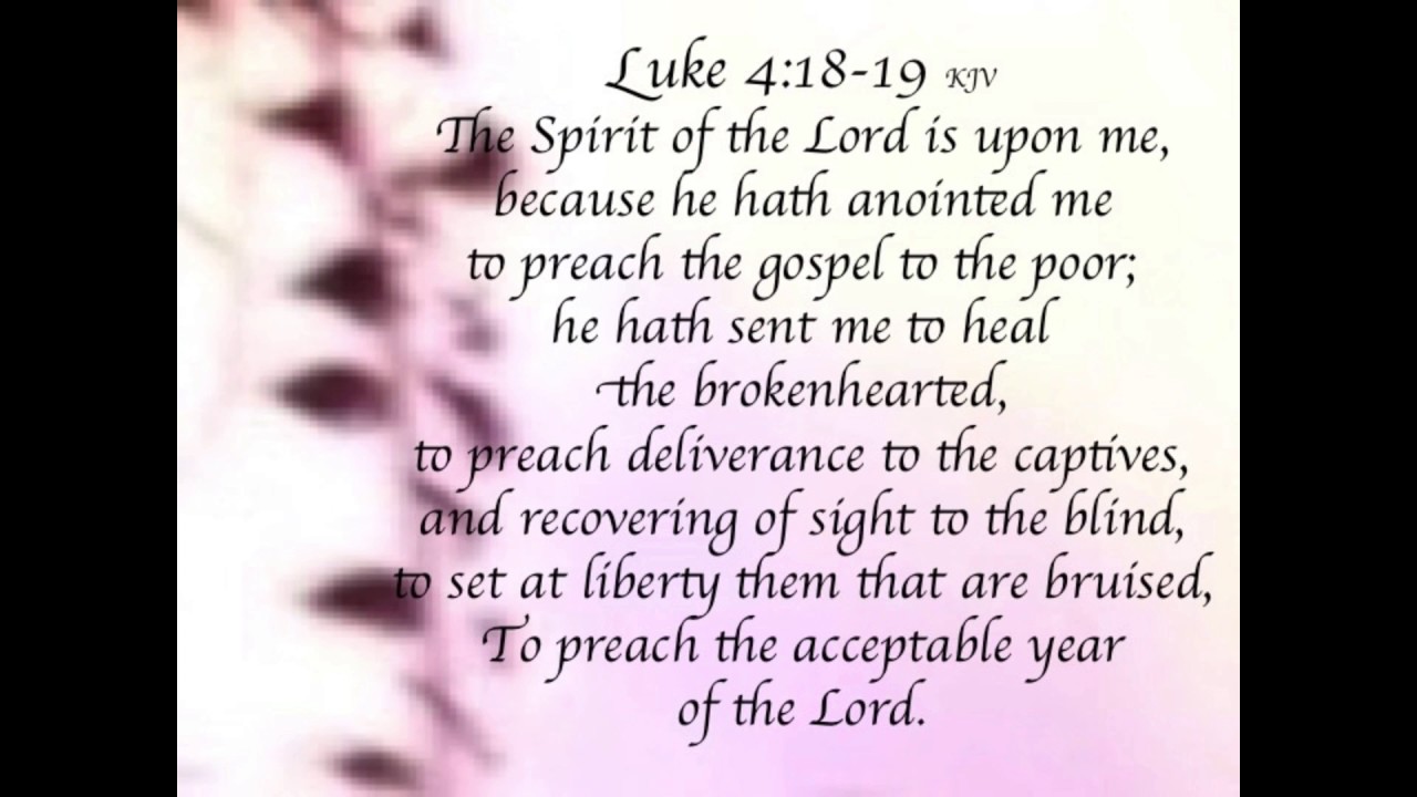 LUKE 4 18 19 KJV SCRIPTURE PANTRY SCRIPTURE MEMORY SONGS WORD FOR
