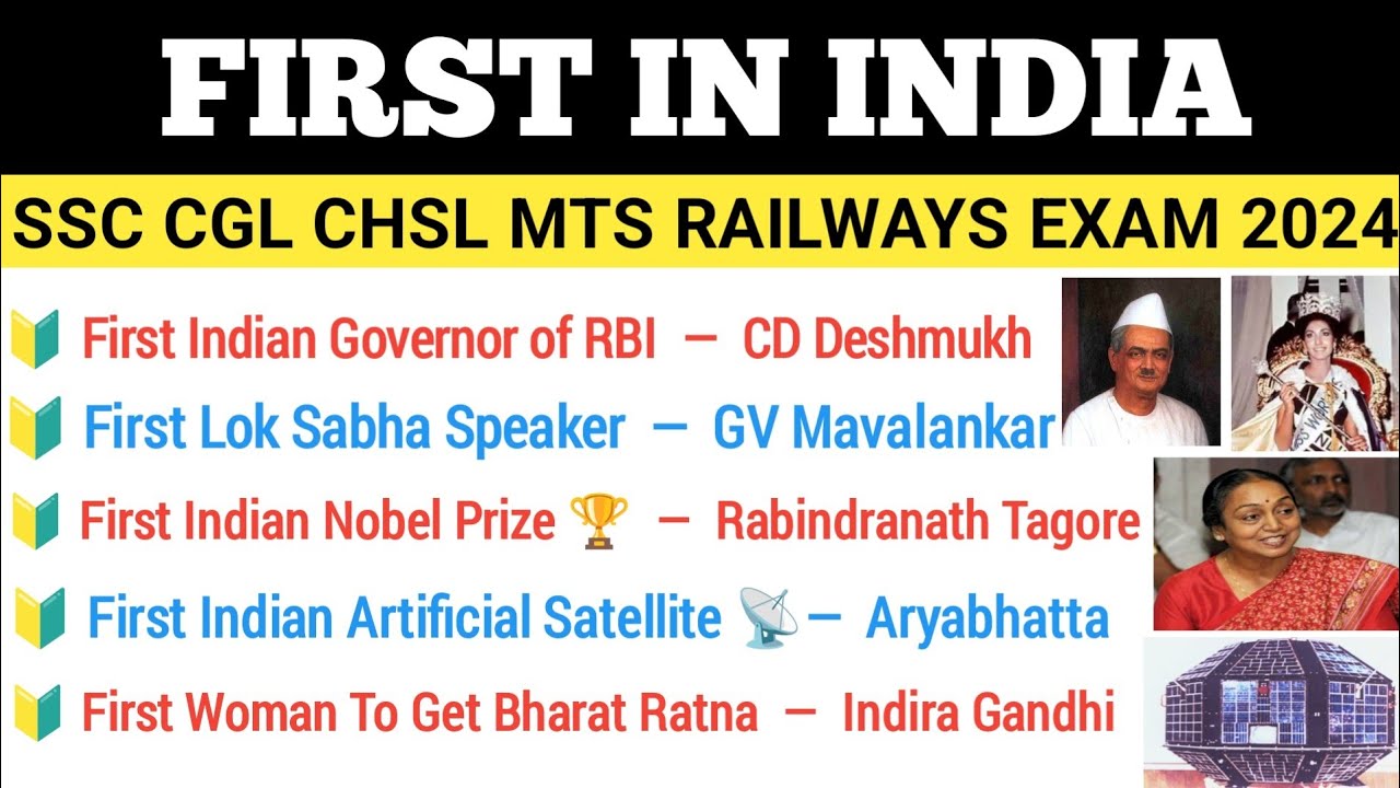 | First In India Gk | India Gk | General Knowledge | First In India ...