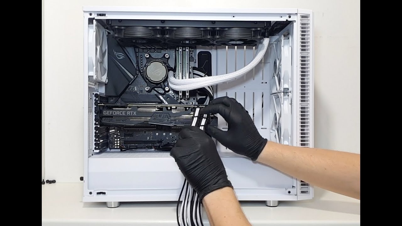 PC Build #17 Black & White ROG Strix in Fractal Design S2 Timelapse ...