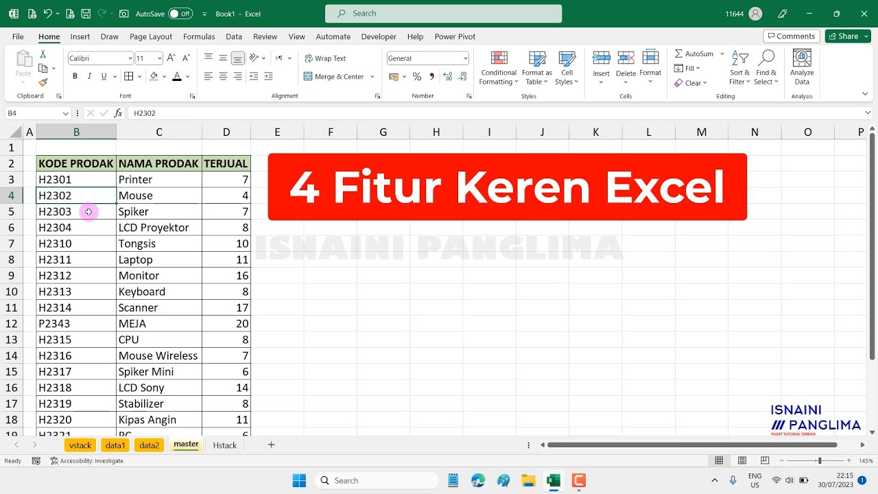 4 Fitur Keren Excel - YouTube