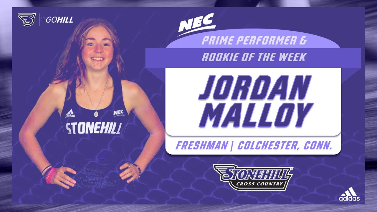 Jordan Malloy 5X NEC Cross Country Rookie of the Week Interview - YouTube