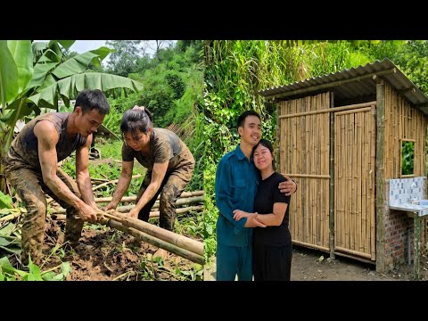 Chung and Tieu Nuong built a bathroom together and cooked a simple meal.