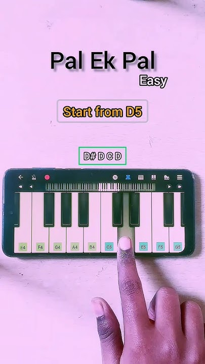 Pal Ek Pal | Easy piano tutorial | #shorts ##music # - YouTube