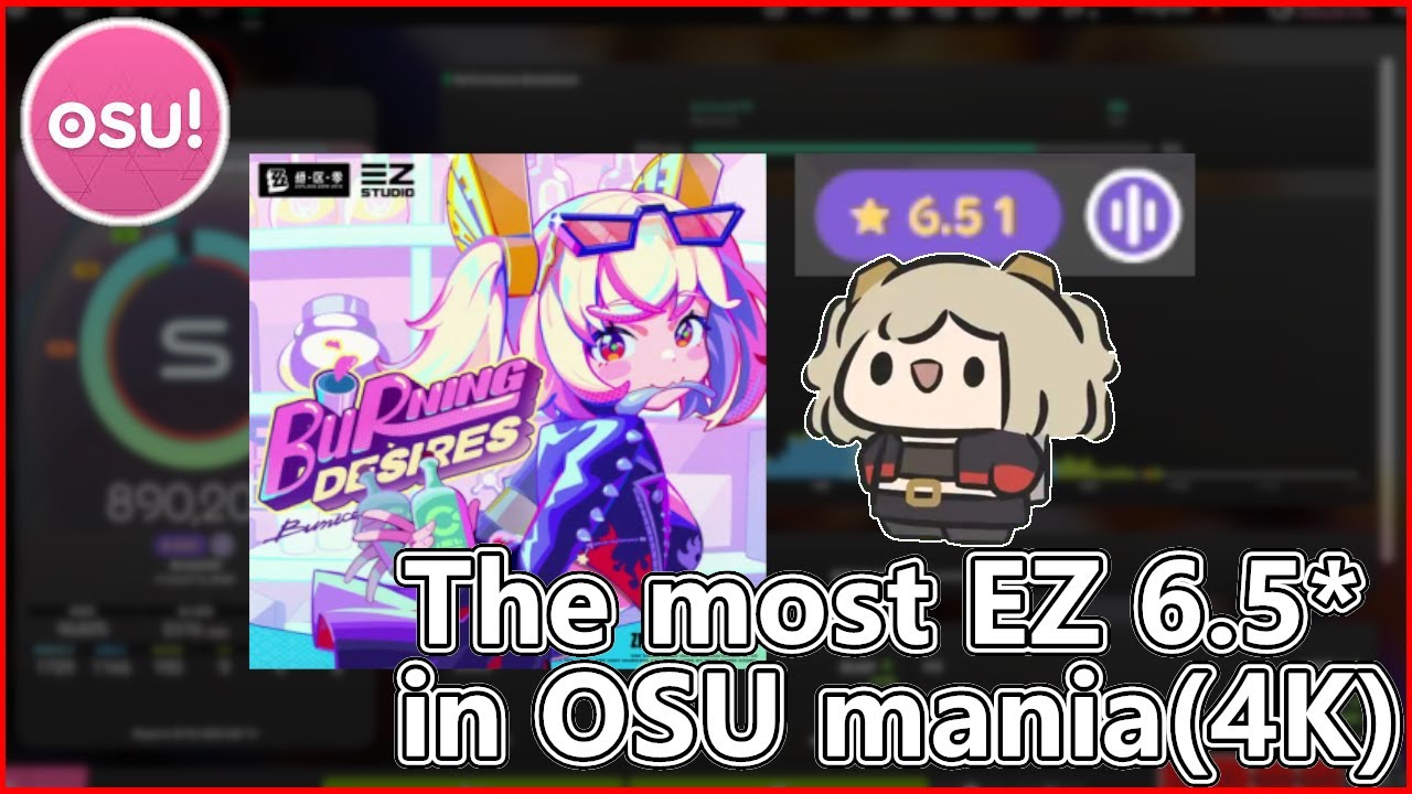 《OSU mania》384PP! 在OSUmania史上最簡單的6.5*(4K) The most EZ 6.5in OSU mania ...