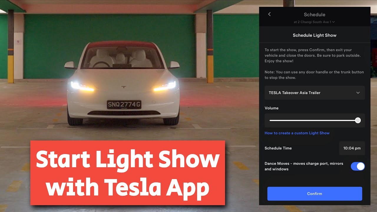 How to Start Light Shows with Tesla App! - YouTube