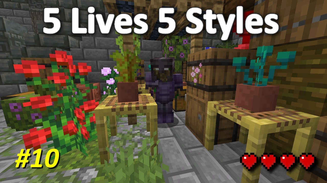 5 Lives 5 Styles ep10 - Building a Harbor with a Market in Minecraft ...