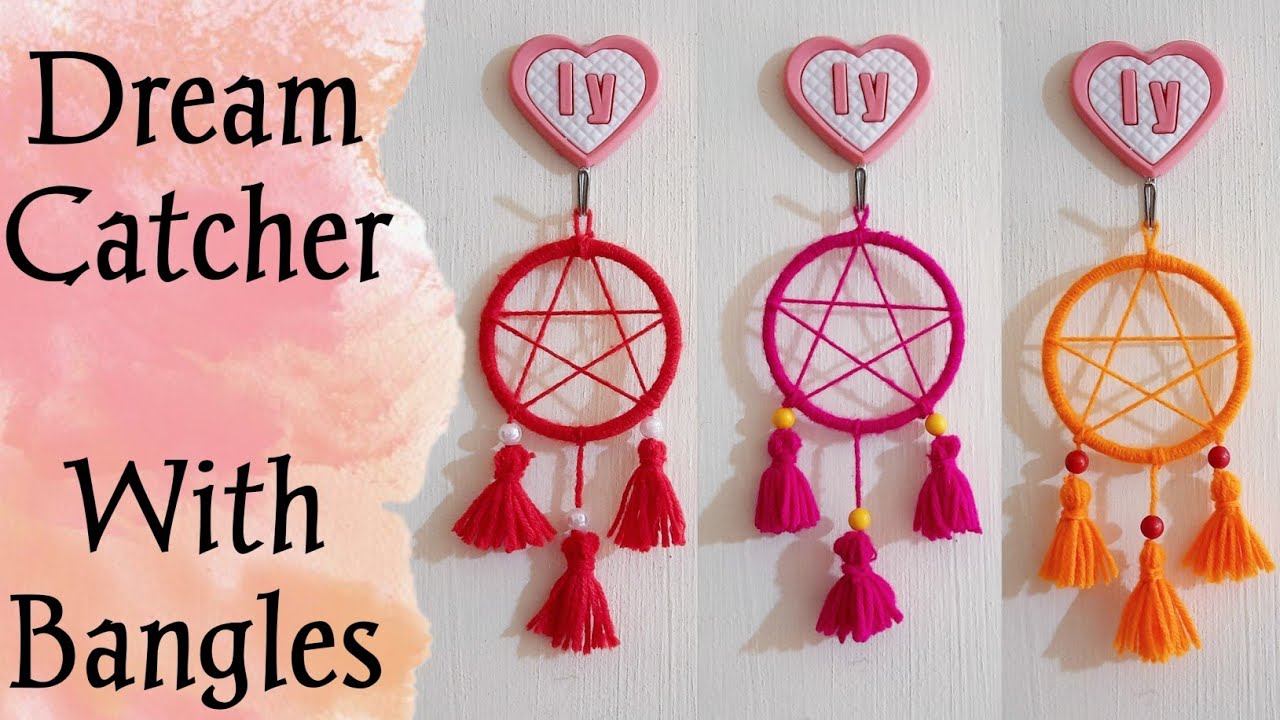 Dream Catcher With Bangles | Mini Dream Catcher | Wool Dream Catcher ...