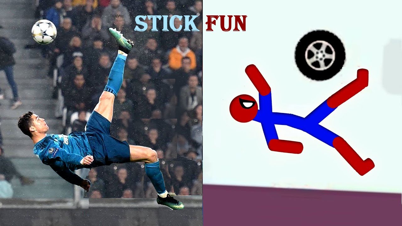 Cristiano Ronaldo vs Stickman | Stickman Dismounting funny moments and ...