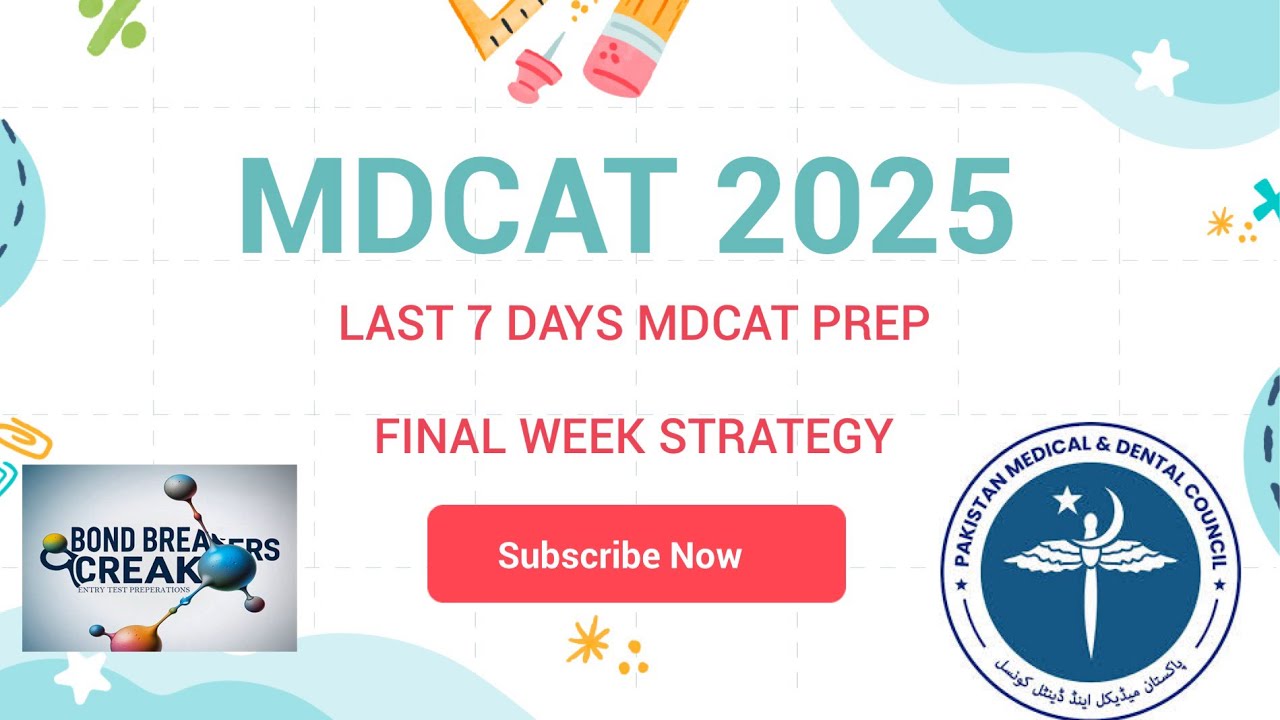 1 Week Left for MDCAT? Follow This Strategy to Score 170+ - YouTube