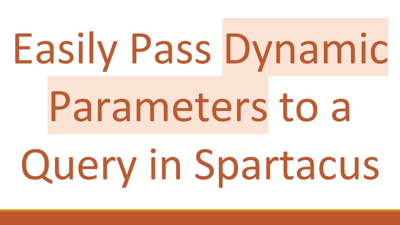 Easily Pass Dynamic Parameters to a Query in Spartacus - YouTube