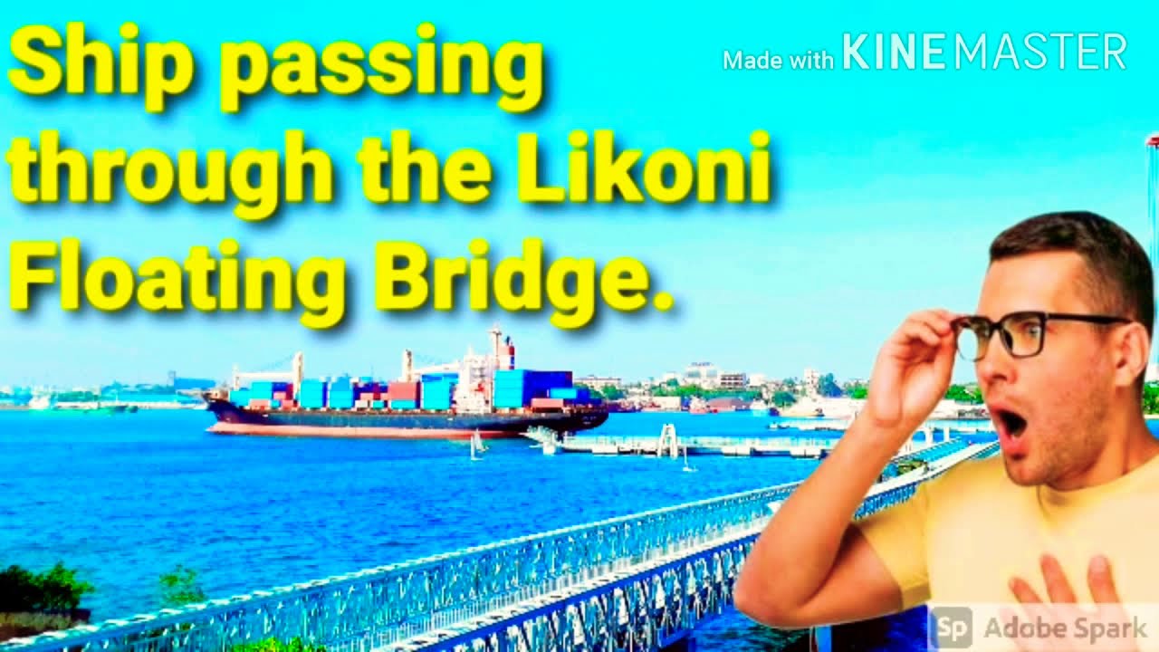Ship passing through the New Likoni Floating Bridge-Mombasa - YouTube