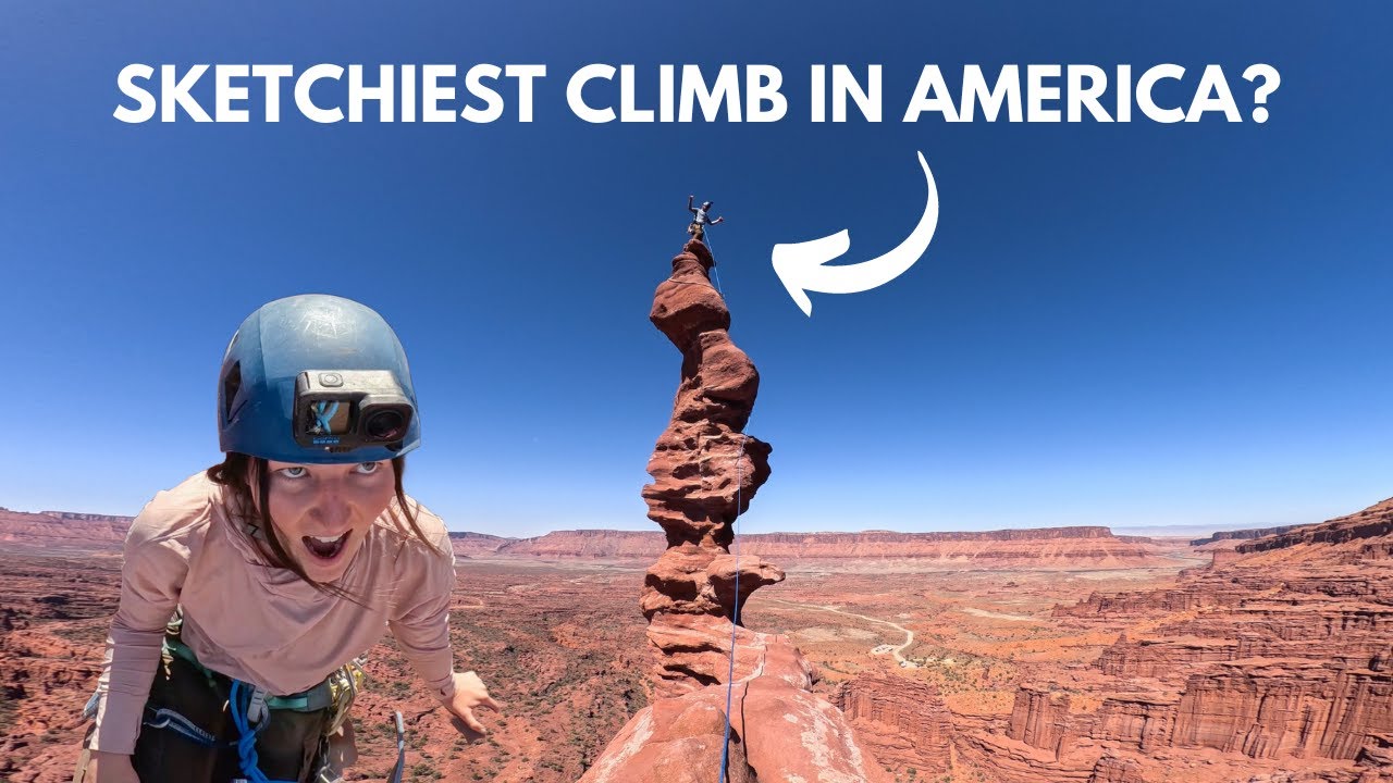 "That looks way scarier in person!" | Climbing Ancient Art in Moab ...