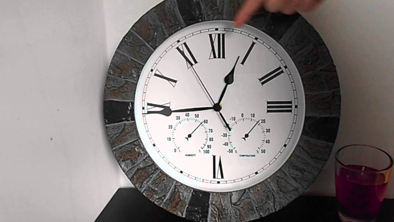 Primrose Slate Effect Garden Clock - YouTube