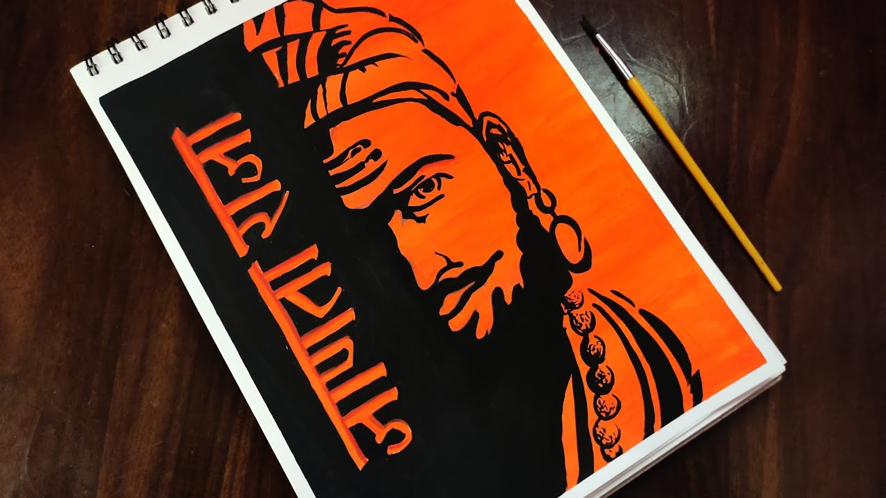 How to draw chatrapati Shivaji maharaj painting||Janata Raja - YouTube