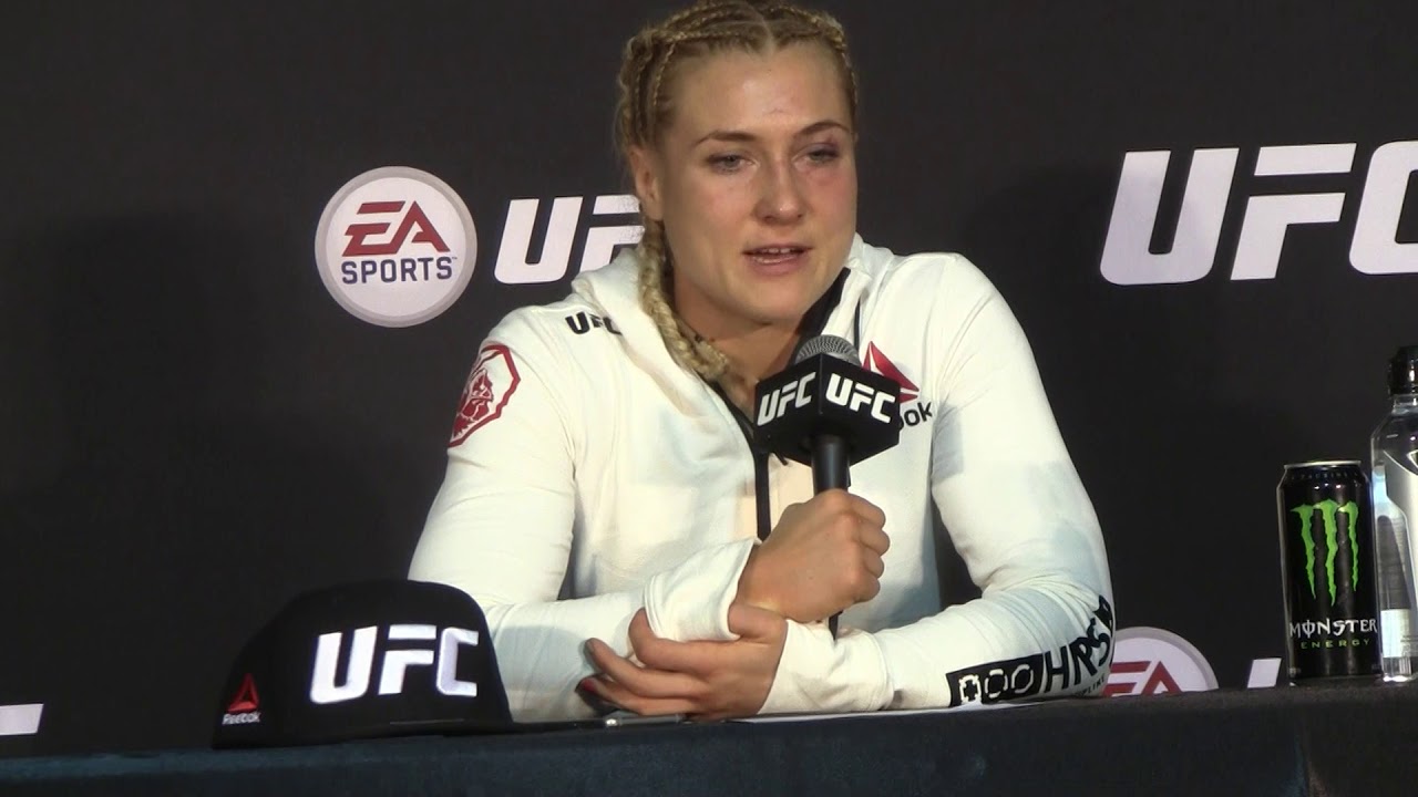 UFC 222: Yana Kunitskaya talks about her loss to CrIs Cyborg - YouTube