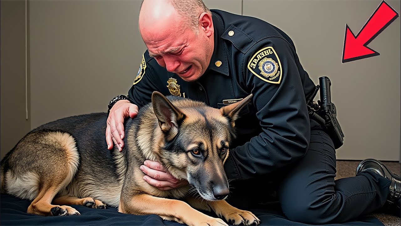 An elderly K9 German Shepherd was dying, so he howled, asking to see ...