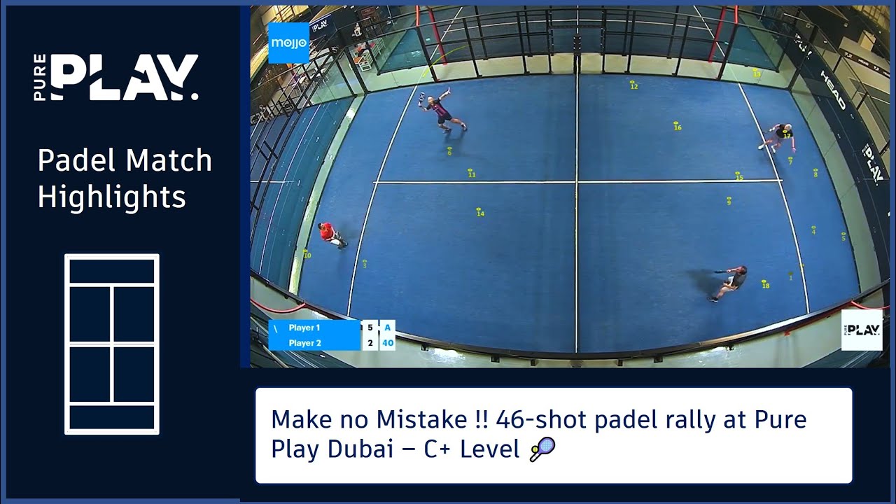 💯 Make no Mistake !! 46-shot padel rally at Pure Play Dubai – C+ Level ...