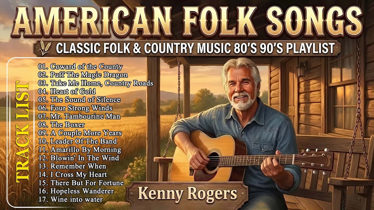 American Folk Songs 🌾Classic Folk & Country Music 80's 90's Playlist ...