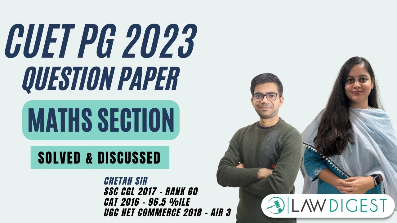 CUET PG 2023 Paper Solution | CUET PG DU LLB | CUET 2023 | CUET 2024 ...