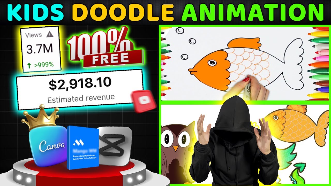 Build a Faceless Children's Educational Doodle Channel in 10 Minutes ...