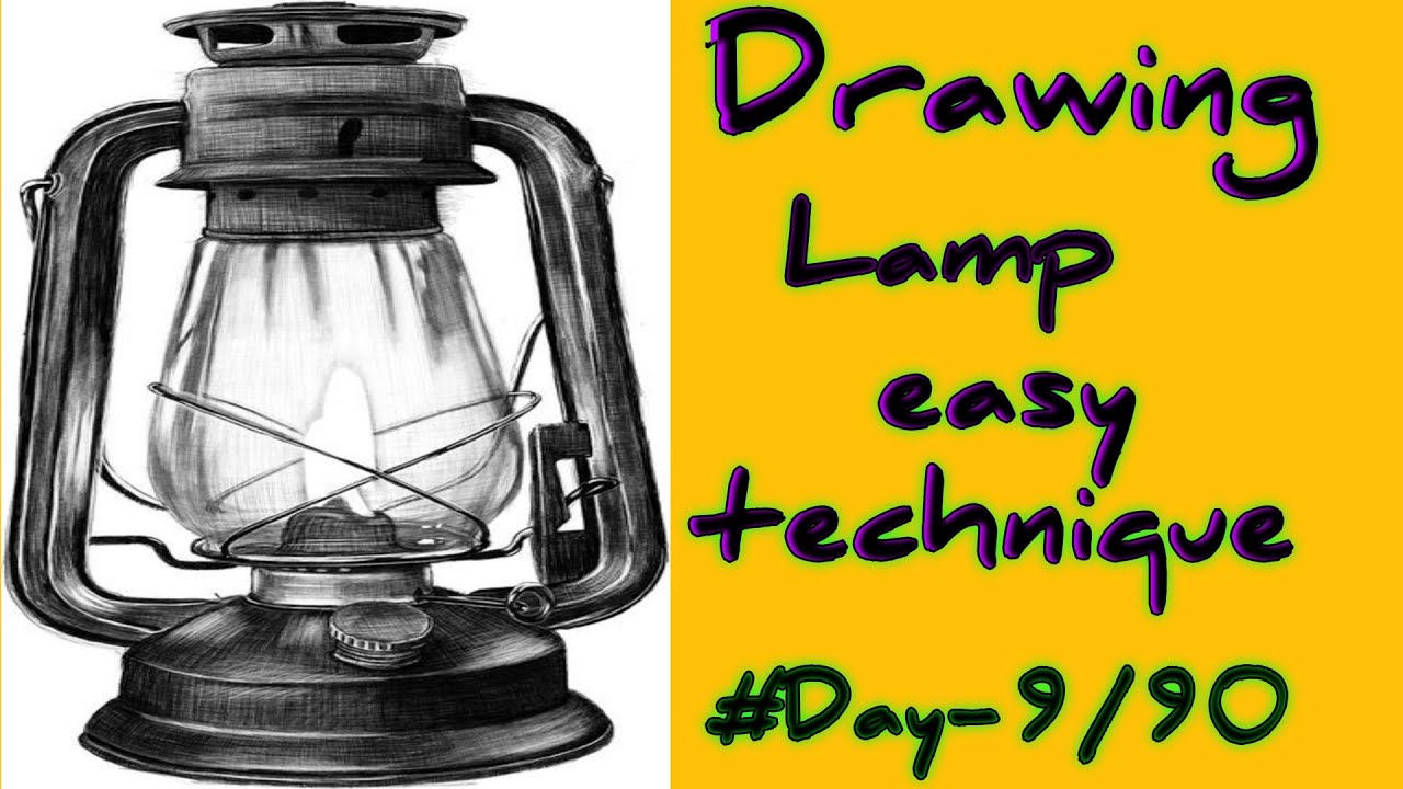 How To Draw A Lamp 🪔| drawing lalten | 90 Days Drawing Challenge 😱😱 ...