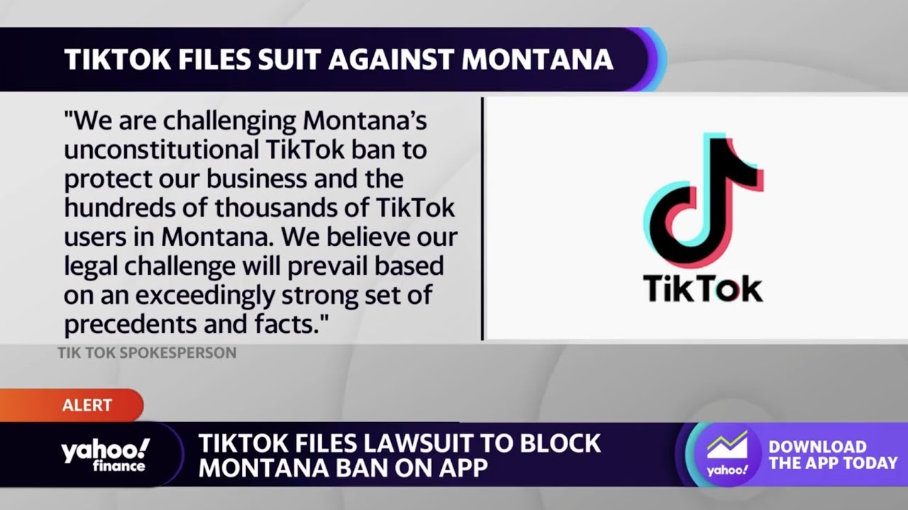 Tiktok Sues Montana Over Ban On App Youtube