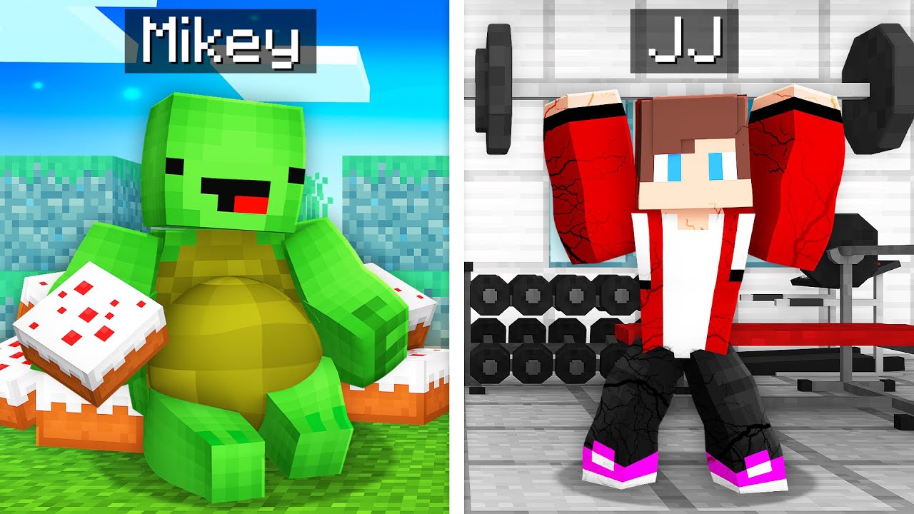 Fat Mikey and STRONG JJ Survival Battle in Minecraft ! - Maizen - YouTube