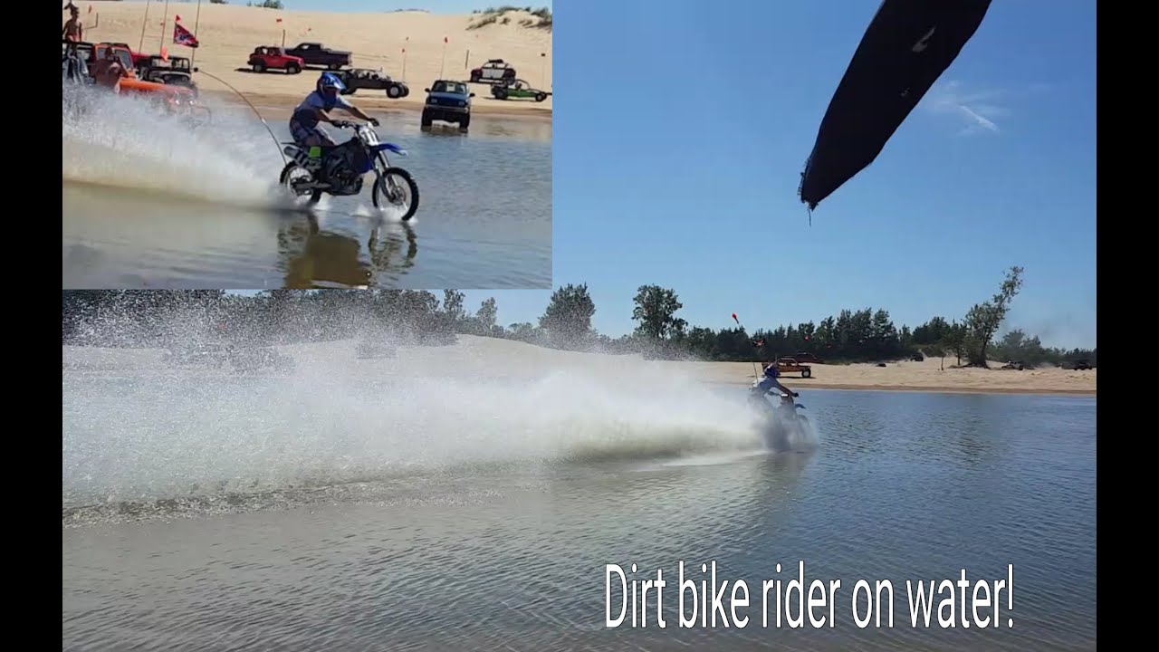 Dirt bike rider flies across water at Silver Lake 2015 - YouTube