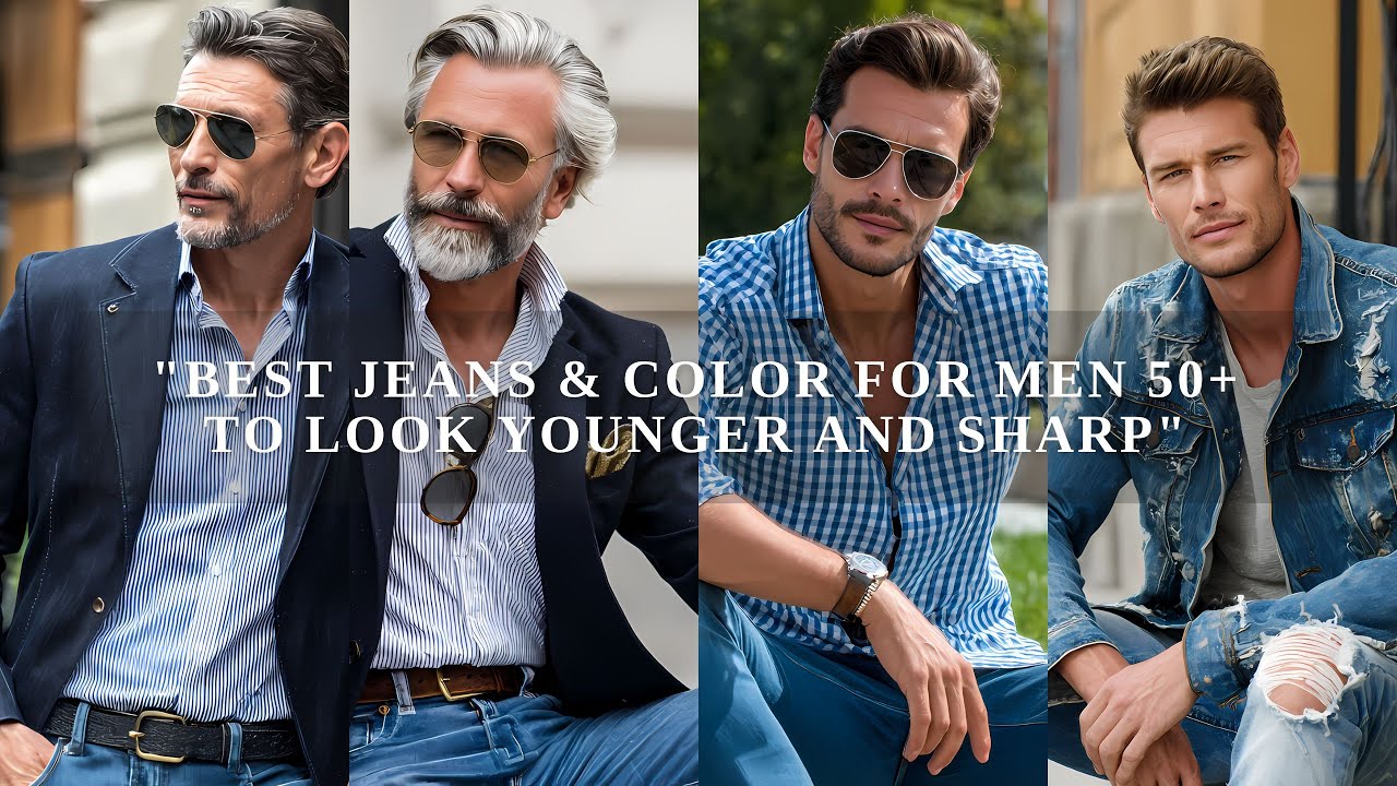 Best Jeans & Color for Men 50+ to Look Younger and Sharp - YouTube
